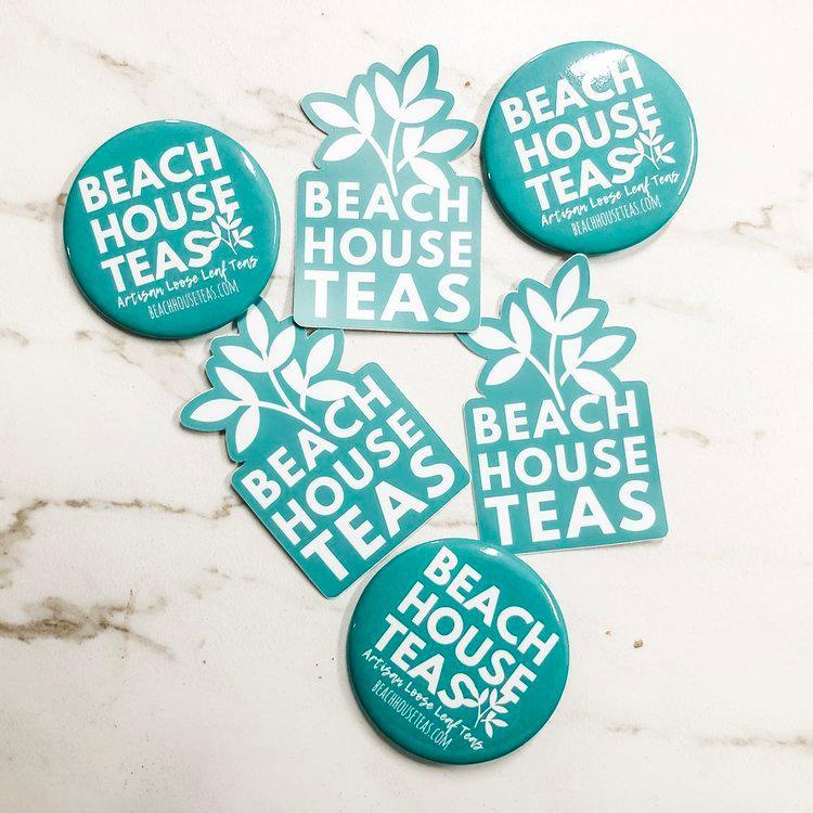 Beach House Teas Stickers & Buttons